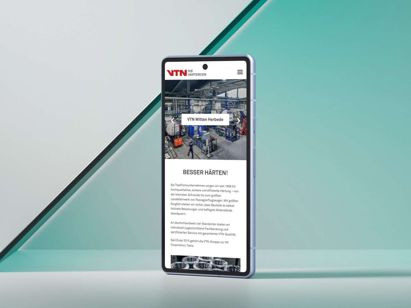 Webdesign und Entwicklung für Industrie-Unternehmen VTN — mindweb studio